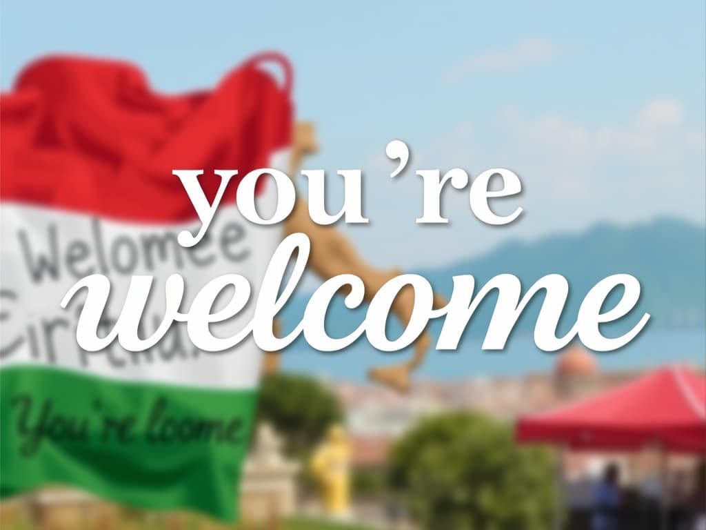 You're welcome in Italian